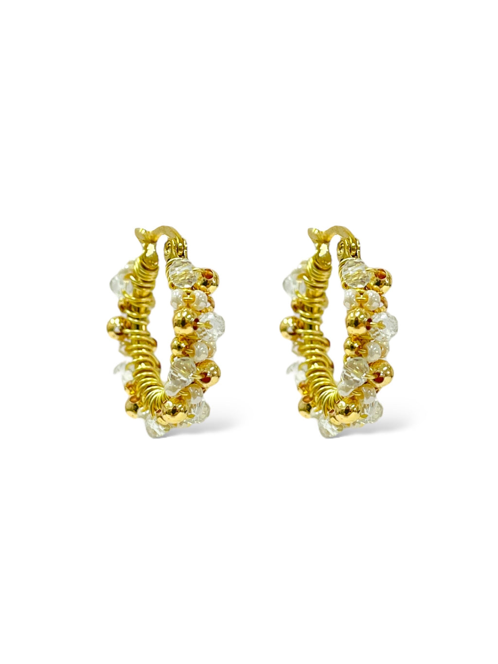 Arracadas bordadas de cristales - Cristal – Stephanie Erbe