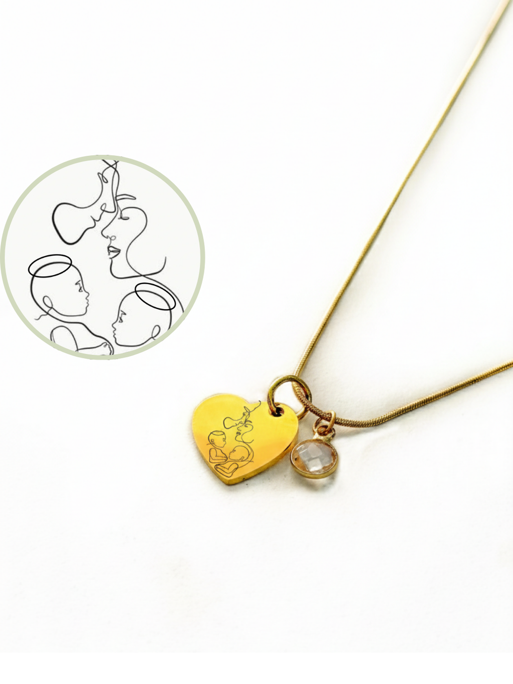 Collar personalizado con fotografía en corazón mini – Stephanie Erbe